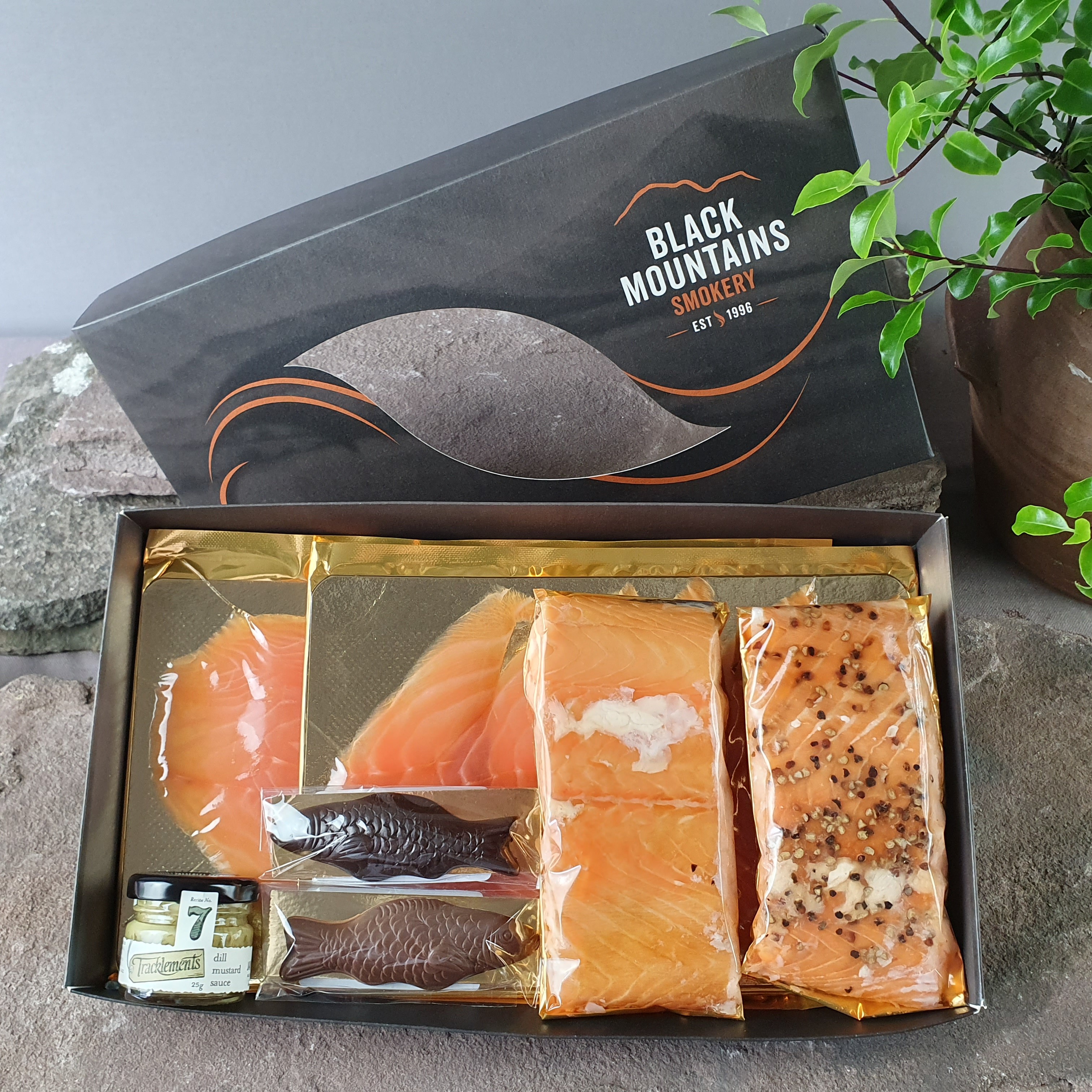 Little Salmon Feast Hamper Box Gift, Smoked Salmon, Salmon Hamper